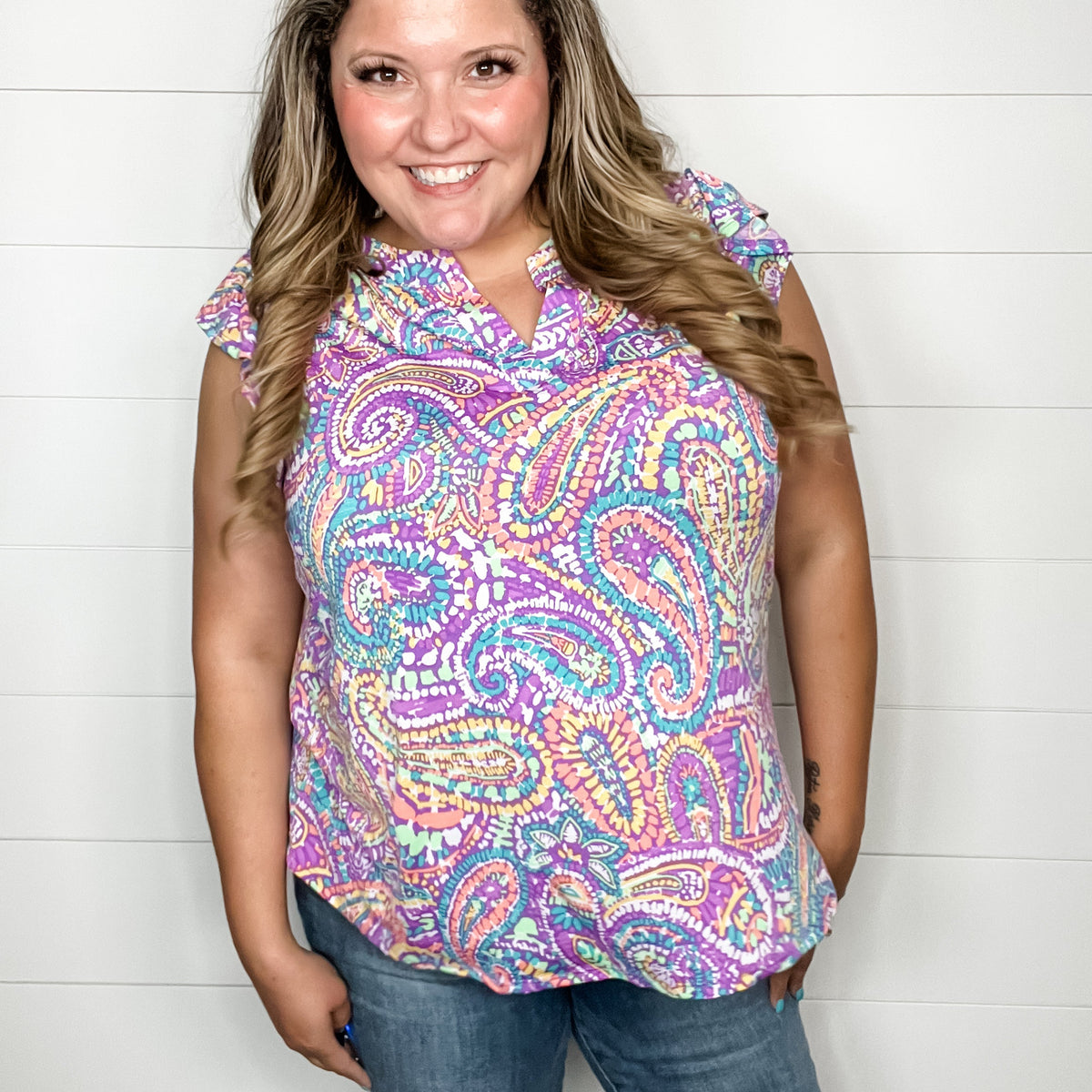 "Myles" Ruffle Cap Sleeve Lizzy – Lola Monroe Boutique